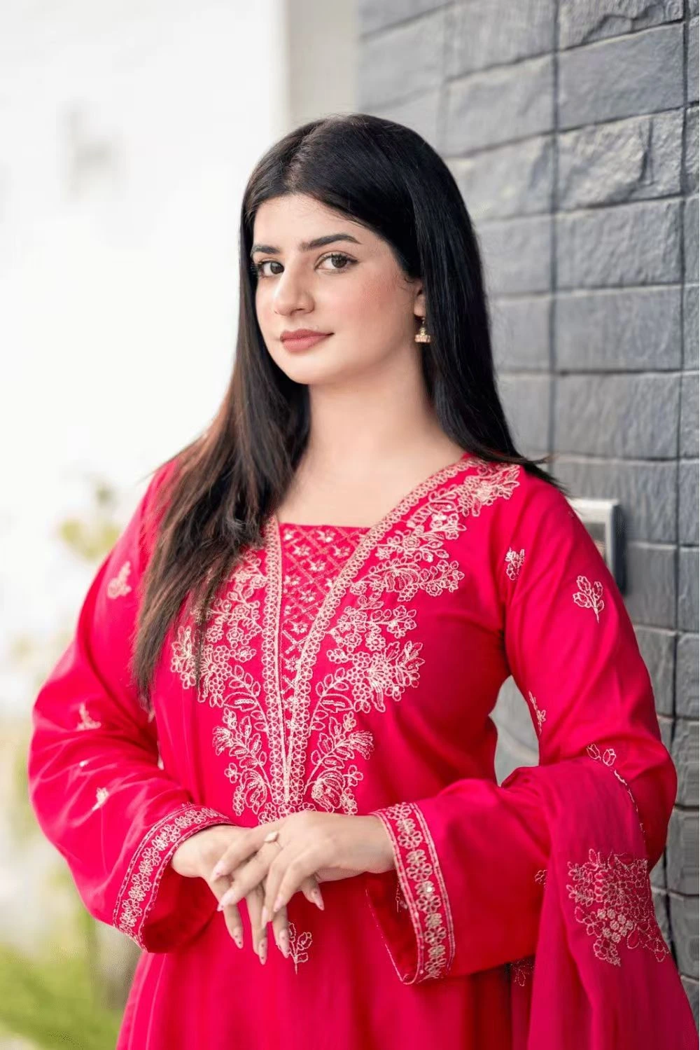 Elegant Tilla Embroidered Cotton Suit - Dear Priyota